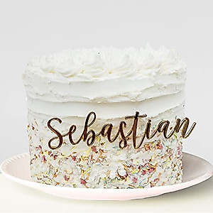 Cake Name Plaque | Wedding Place Card| FAST SHIPPING | CHOOSE THE FONT AND COLOR!! Birthday Cake Decoration | Acrylic | Laser Cut MADE IN THE USA