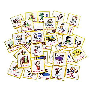 Kenson Kids "I Can Do It My Daily Checklist Incentive Chart- (35 Tasks 5 Blank Tasks) Visual Daily Magnetic Responsibility and Chore Star Chart for Ages 3-10- Daily Planner for Kids 11x 15.5 inch