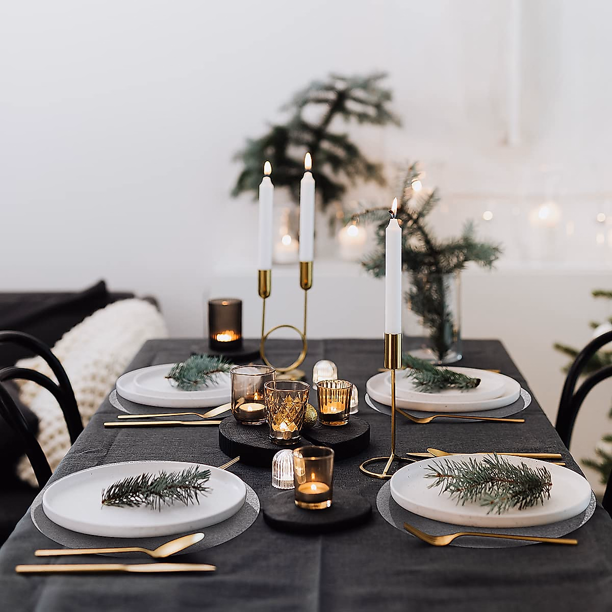 50 Pieces Silver Glitter Paper Place Mats Sparkle 14'' Round Disposable Table Mats Silver Sequin Doilies Decorative Placemats for Wedding Banquet Party Home Dining Tableware