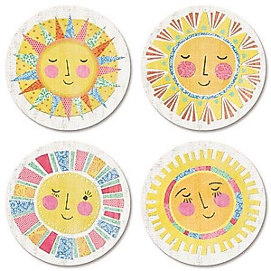 Hello Sunshine Stickers- Set of 144 Round Evelope Seals
