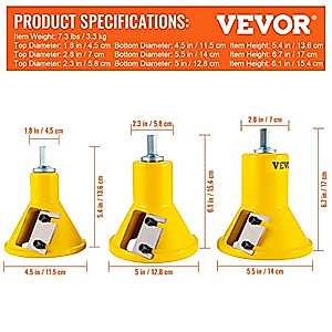 VEVOR Tenon Cutter, 1"/25.4mm & 1.5"/38mm & 2"/50.8mm, with Dual Straight Blades & Button Screws Home Master Kit, Premium Aluminum & Steel Log Furniture Cutter, Commercial Starter’s Tool for Home DIY