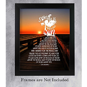 Sittin' On The Dock Of The Bay - Otis Redding Music Decor Wall Art, This Wall Decor Music Poster is A Great Print For Music Room, Office Decor, Home Decor, or Room Decor Aesthetic, Unframed - 11x14