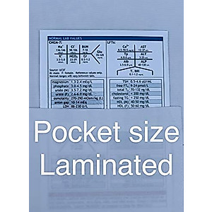 MedInfo - Pocket Medical Reference, Lab Values, History and Physical Exam (Laminated)