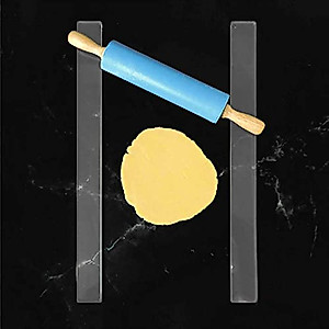 BYBYCD 2Pcs Acrylic Biscuit Cake Rolling Tool Balance Ruler Biscuit Thickness Ruler Biscuit Smoother Baking Accessories(3 x 29.5cm-Thickness 3mm)