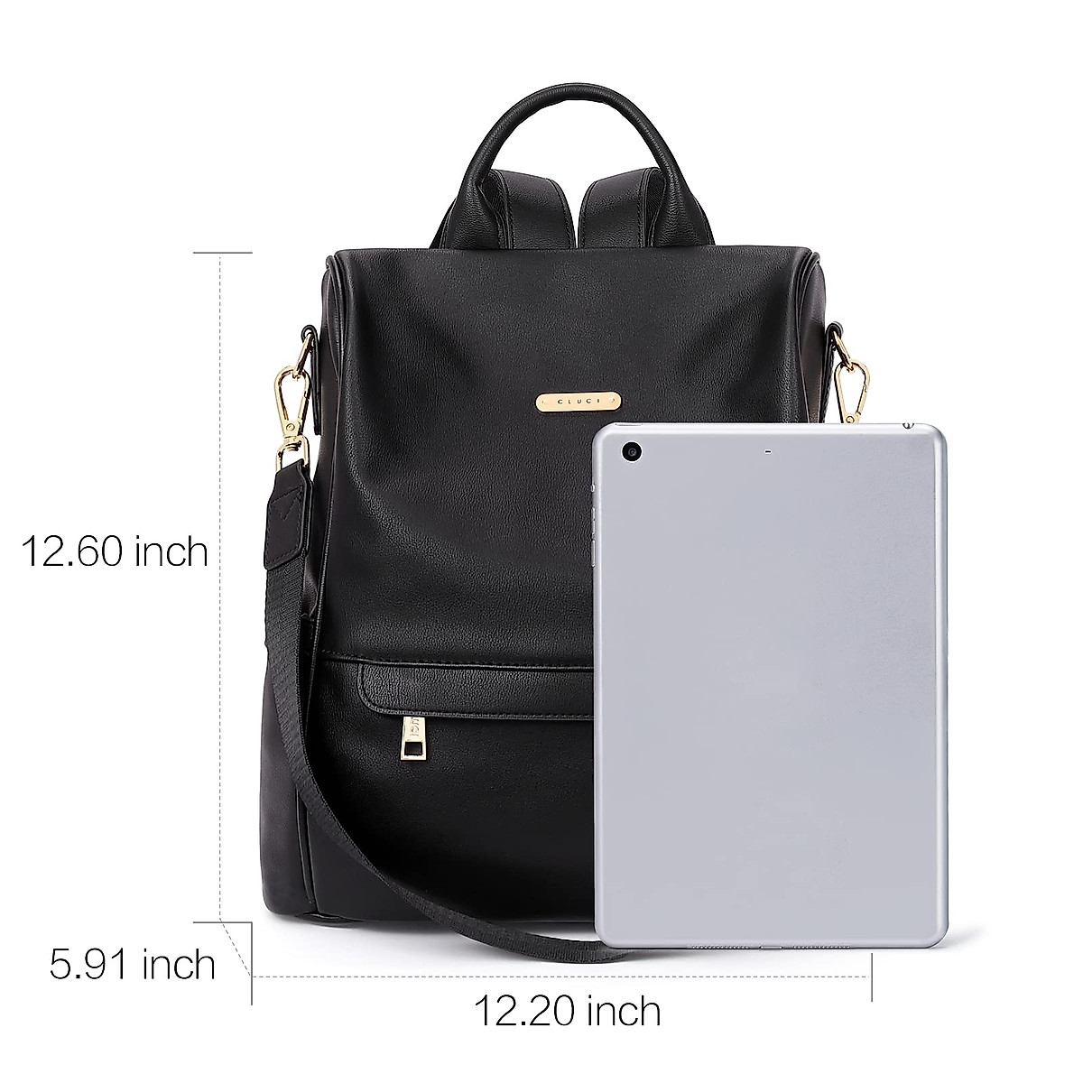 CLUCI Backpack Purse for Women Fashion Leather Ladies Travel Large Designer Convertible Shoulder Bags