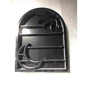 COUNTOOZQ Floating Shelves Essential Oil Display Rack Crystal Stone Wall Boho Hanging Gothic Decoration Wall Stand Mounted Organizer for Living Room Creative Cupboard Home Decor,45x35cm