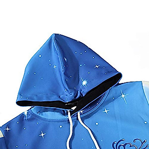 Cool Hoodies for Men, Thenlian Mens 3D Printed Christmas Pullover Long Sleeve Hooded Sweatshirt Tops Blouse(Blue, XXXL)