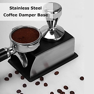 Coffee Tamper Stand,Stainless Steel AntiRust Barista Tool Tamping Holder Shelf,Coffee Powder Seat Cushion Stand Rack,Coffee Tampers Tool Accessory for Home,Coffee,Shop,Restaurant