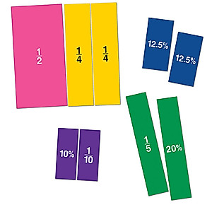 Learning Resources Double-Sided Magnetic Fraction Squares, Math Manipulations, 51 Pieces, Ages 6+