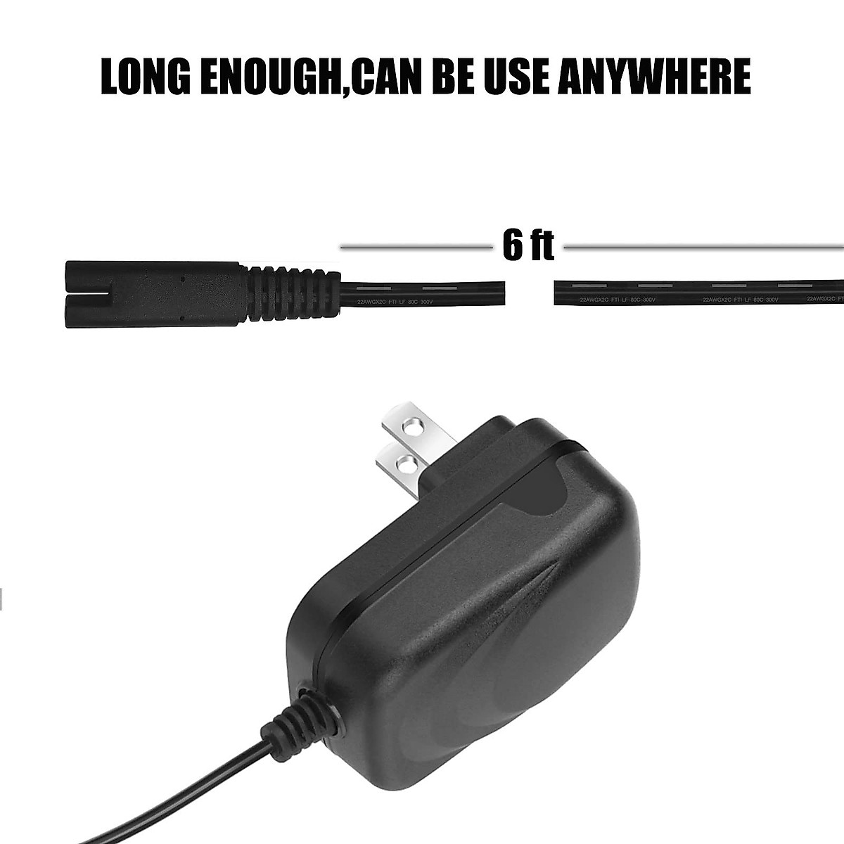 Power Cord for Waterpik WP360 WP360W WP462 WP462W WP450 WP450W Charger Adapter