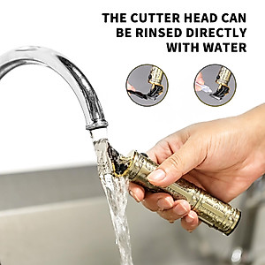 Bestauty Beard Trimmer, Barber Clippers Set Nose Hair Trimmer for Men Professional Cordless 2500mAh Waterproof Hair Clippers for Haircut Carving Shaving Trim Nose Hair (Bronze)