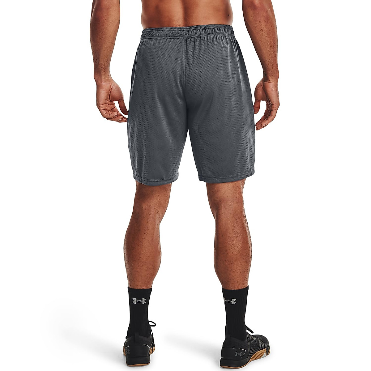 Under Armour Men's Tech Mesh Shorts , Pitch Gray (012)/Black, Large