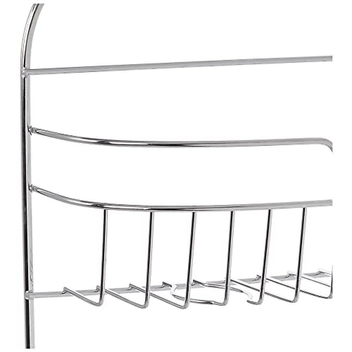 Kenney Rust-Resistant Heavy Duty 3-Tier Large Hanging Shower Caddy with Suction Cups and Four Razor Holders, Chrome