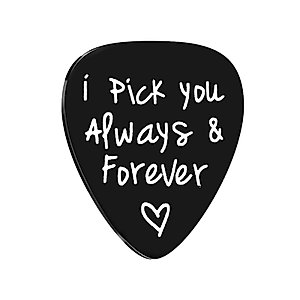Anniversary Guitar Pick Gifts for Boyfriend Husband I Pick You Guitar Pick for Him Fiance Fathers Day Gift Christmas Birthday Gifts Valentines Day Gifts for Men