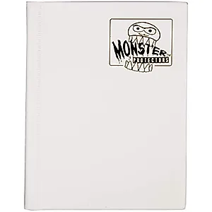 Monster Binder - 4 Pocket Trading Card Album - Matte White (Anti-theft Pockets Hold 160+ Yugioh, Pokemon, Magic the Gathering Cards)