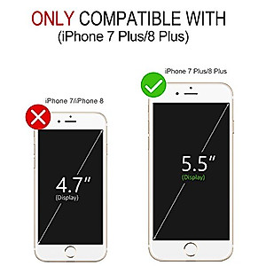 Vofolen Case for iPhone 8 Plus Case Wallet Credit Card Holder ID Slot Sliding Cover Hidden Pocket Dual Layer TPU Bumper Armor Anti-Scratch Protective Hard Shell Case for iPhone 8 Plus 7 Plus Rose Gold