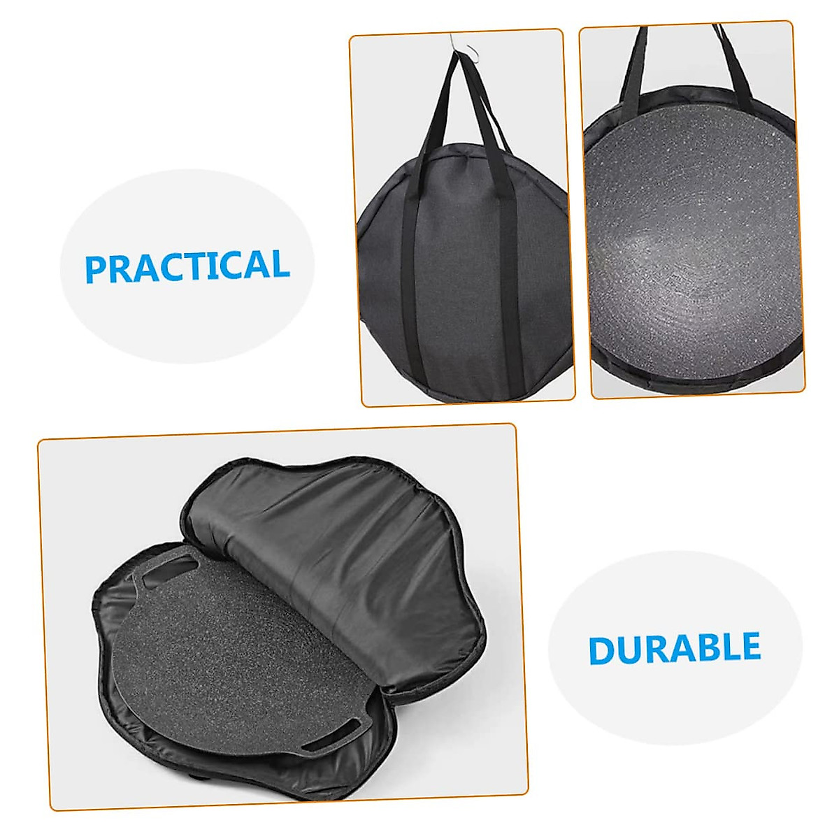 SHOWERORO Outdoor Frying Pan Bag Cast Iron Pan Bag Pan Protectors for Stacking Camp Oven Portable Pan Storage Pouch Barbecue Pan Container Oven Bags Thicken Oxford Cloth Kitchen Utensils