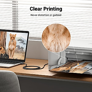 UGREEN USB Printer Cable - USB A to B Cable, 2.0 USB B Cable High-Speed Printer Cord Compatible with Hp, Canon, Brother, Samsung, Dell, Epson,Xerox, Piano, Dac, and More 6.6 FT