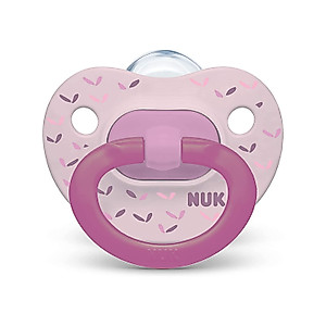 NUK Orthodontic Pacifier Value Pack,3-Pack (Pink Bee) 0-6 Months