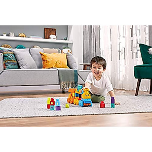 MEGA BLOKS Fisher-Price ABC Blocks Building Toy, ABC Musical Train with 50 Pieces, Music and Sounds for Toddlers, Gift Ideas for Kids Age 1+ Years