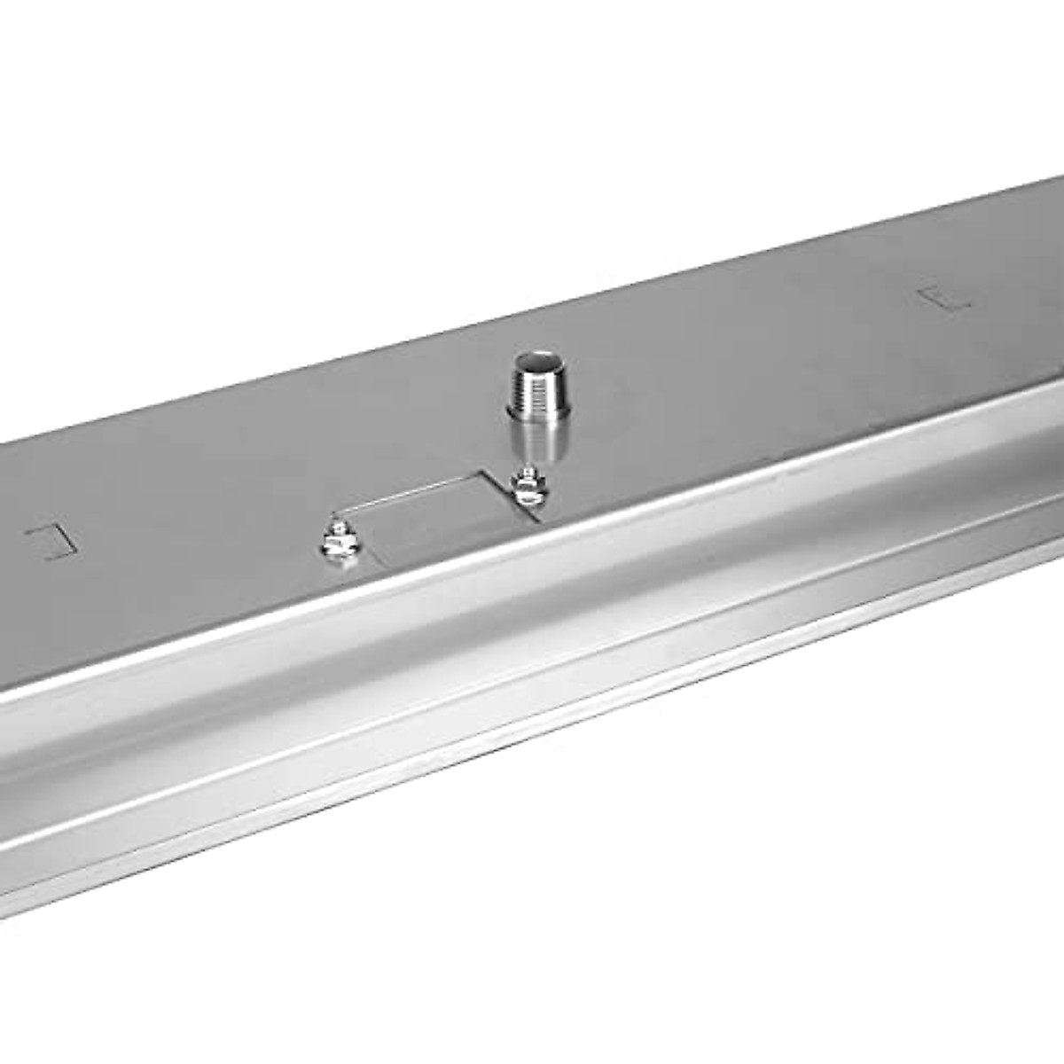 Celestial 36" x 6" Commercial Grade Linear Drop-in Fire Pit Pan w/Burner, 16 Gauge Stainless Steel, 65,000 BTU, Beveled Lip for Extra Strength, Natural Gas or Propane, for DIY Outdoor Gas Fire Pits