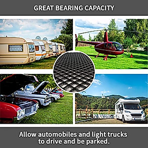 Tongmo Geogrid Gravel Grid 9x17 ft, 2 Inch Thick Geocell Ground Grid, Expansion& Foldable Gravel Stabilizer Grid, Gravel Ground Grid for Slope, Subgrade Work, Driveways, Parking Areas.