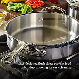 Hestan - ProBond Collection - Professional Clad Stainless Steel Sauté Pan, Induction Cooktop Compatible, 3.5 Quart