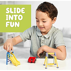 Bluey Park Playset 2.5" Figure, Wagon, Swing Set, and Slide
