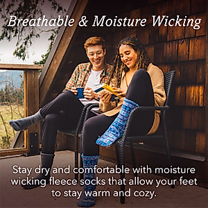 Acorn Mens and Womens Versafit Fleece Sock: Super Soft & Ultra-Warm, Mid-Calf Height, Flat-Flock Seams