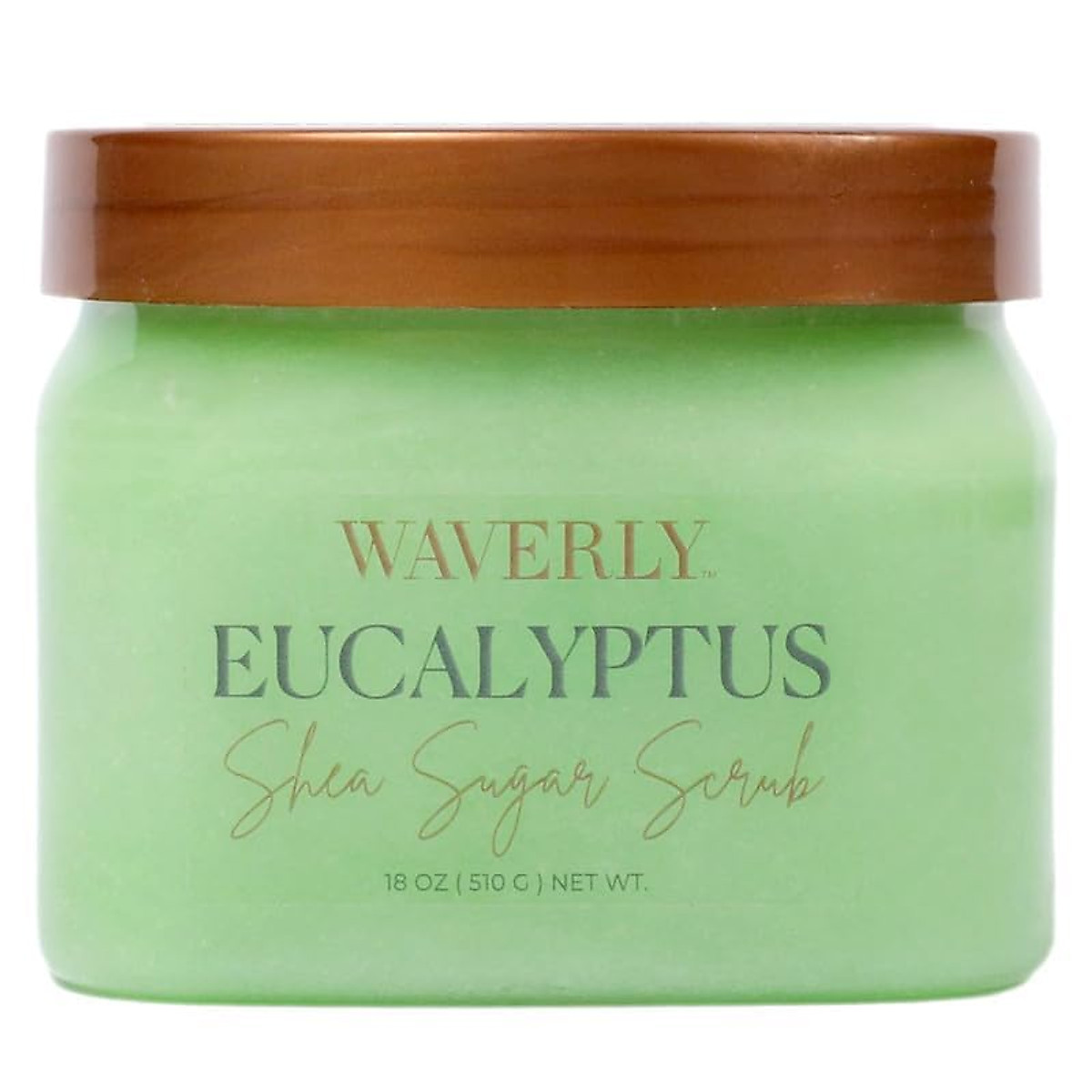 Waverly Eucalyptus- Shea Butter Body Scrub - Gentle Sugar Exfoliant Deeply Nourishes and Softens Skin with Natural Oils