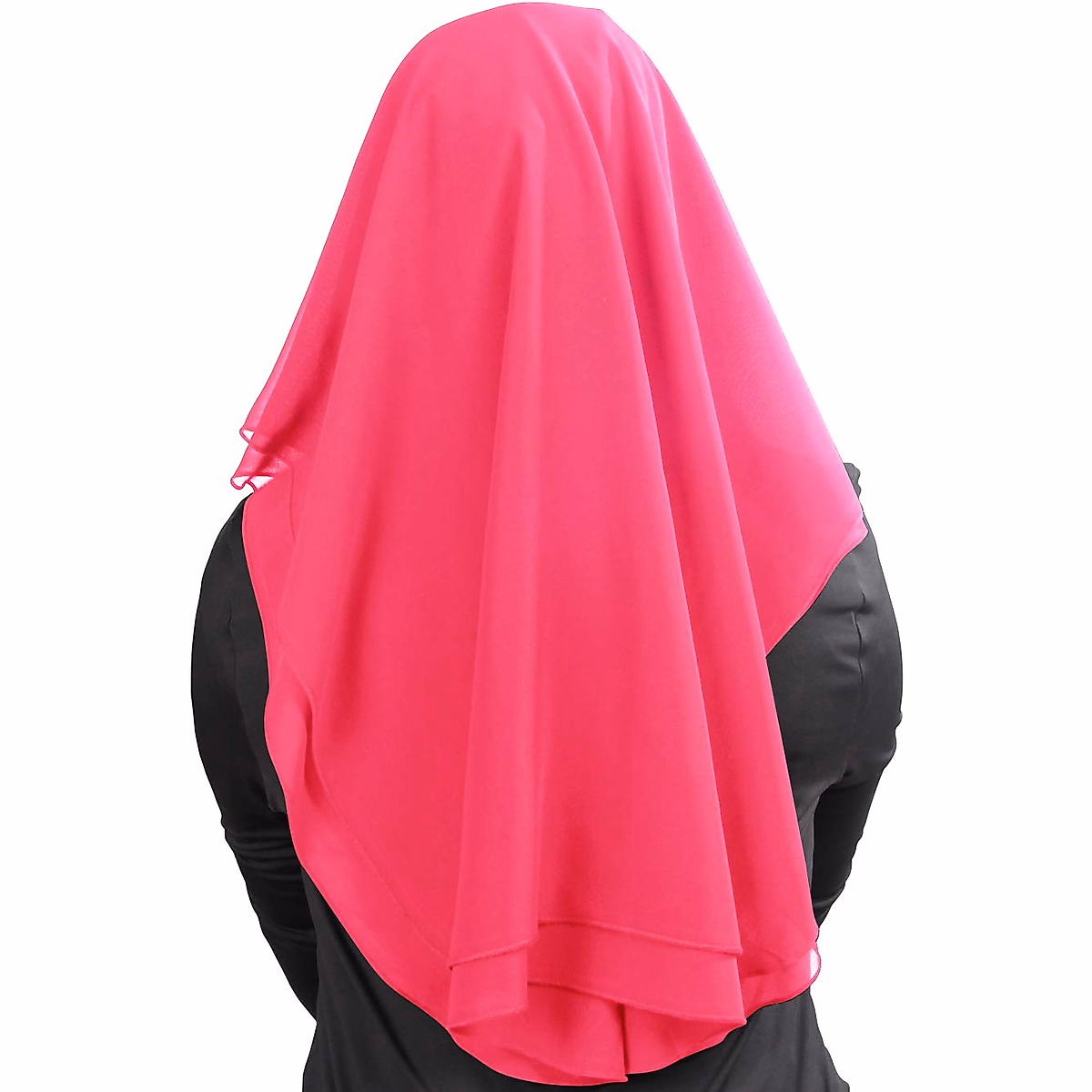 MyBatua 3 Layers Saudi Niqab In Breathable Georgette, Wholesale Price, 1pc Face Veil NQ-003 (Sweet Pink)