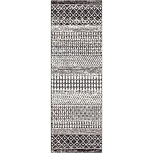 Artistic Weavers Chester Boho Moroccan Runner Area Rug,2'7" x 7'6",Black
