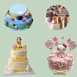 Gobaker 3D Star Fondant Plunger Cutter Set Sugarcraft Cake Cookies Cupcake Decorating Tool DIY Mold,Mini,4-Pack