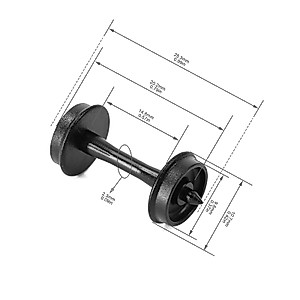 24pcs POM Plastic 33'' Wheels for Model Train 1:87 HO Scale Wheel HP28 (HO Scale)