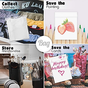 Golden State Art, 50 Pack Clear Bags for 12x16 Mats, Pictures, Acid-Free, 12 2/5" x 16 1/2"