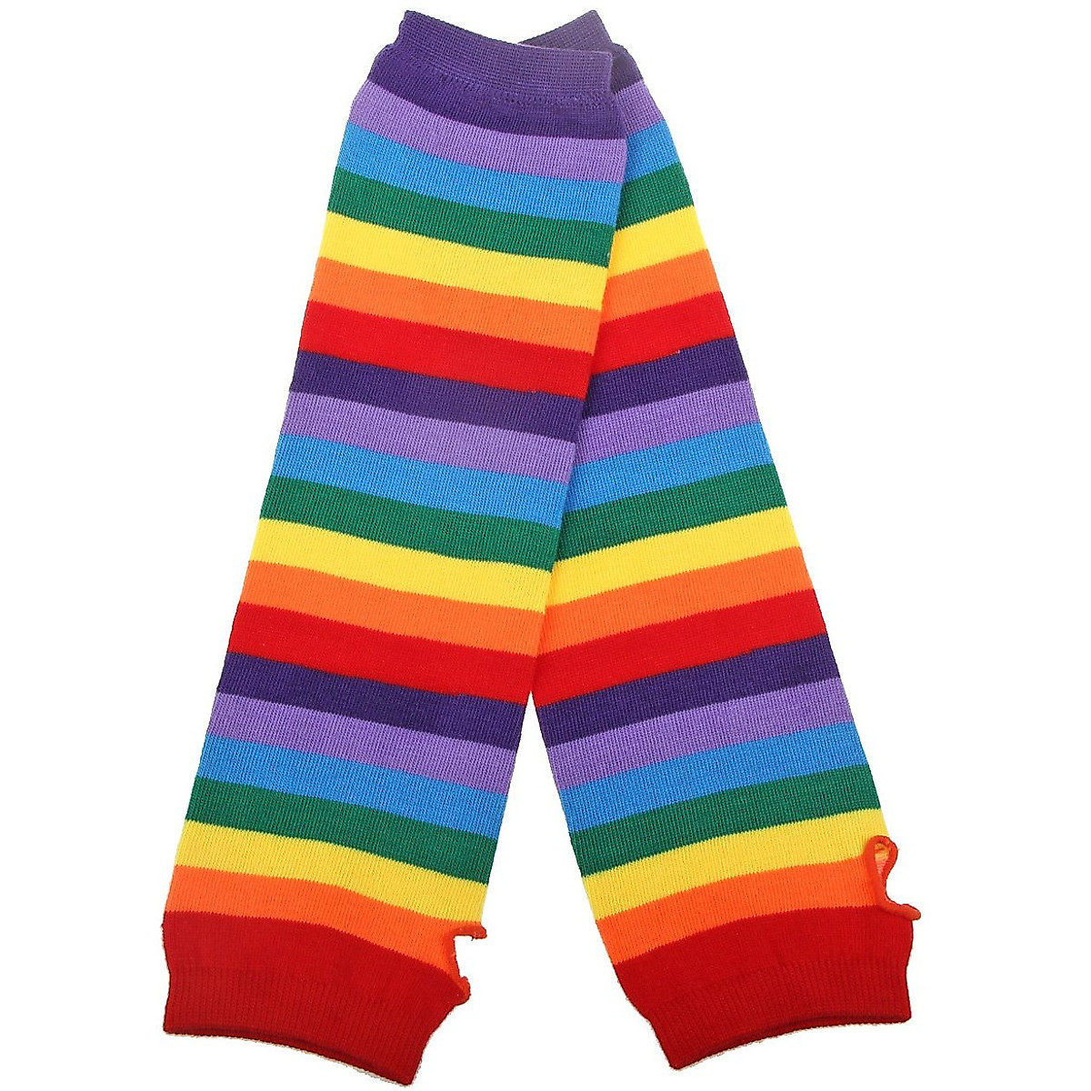 Chalier Womens Rainbow Striped Knee Thigh High Socks Arm Warmer Fingerless Gloves 2 Pairs(rainbow Set) One Size
