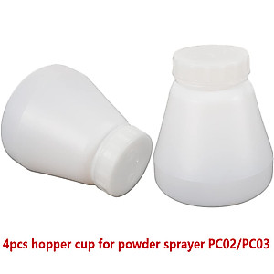 4 Piece Durable Electrostatic Sprayer Hopper Cups for Powder Coating Spray Gun PC02/PC03