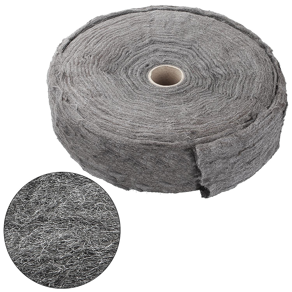 AConnet Grade 0000 Steel Wool 5lb Steel Wool Roll Steel Wool 0000 for Cleaning, Remove Rust, Buffing Wood and Metal Finishes