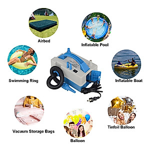 Balloon Pump Electric Air Pump Professional Inflator Deflator Multi-Functional for Inflatables All Kinds of Balloons Party Decoration