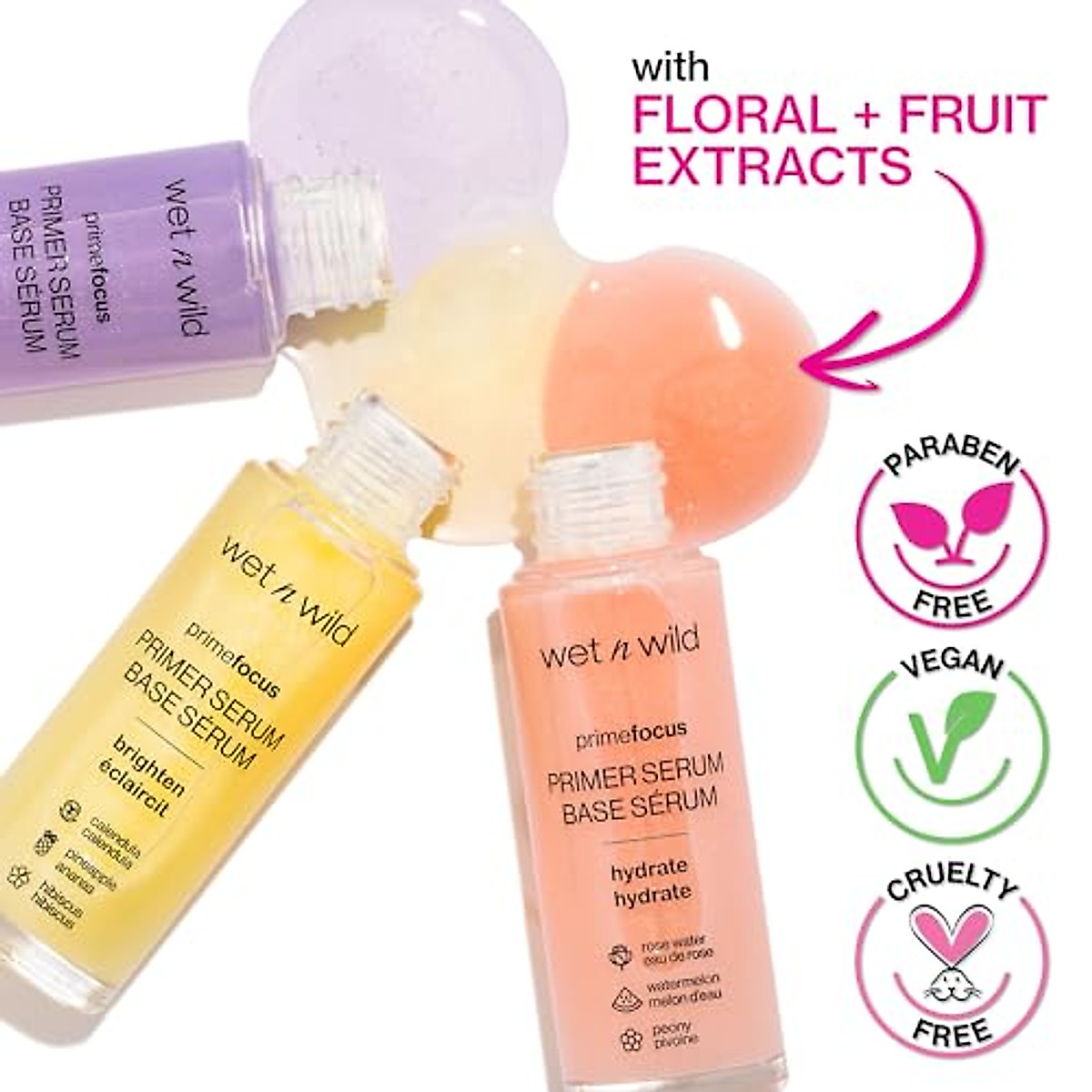 wet n wild Prime Focus Pore Minimizing Facial Serum Primer Makeup Extending | Reduces Pores | Improves Skin Texture | Exfoliates | Retinol Alternative, Hydrating