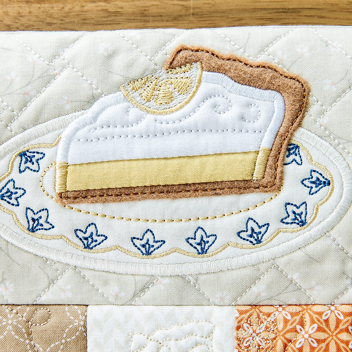 Kimberbell Embellishment Sweet As Pie Bench Pillow Kit: (15Pcs) Includes: Cork, String Leather, Felt, Flexi Foam, Vinyl, Pins, Pair with Bench Pillow Machine Embroidery Design KD5118