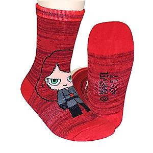 Marvel Super Heroes Avengers Kids Toddlers 6 pack Crew Socks (5-7 yrs, Red)