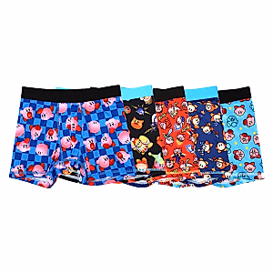 Kirby Character Print Multipack Boy's Boxer Briefs-Size-10 Multicolored