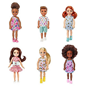 Barbie Chelsea Doll, Small Boy Doll with Brown Hair & Blue Eyes Wearing Gummy Bear T-Shirt, Shorts & Shoes