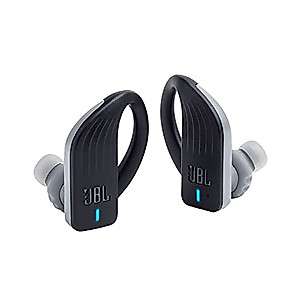JBL ENDURANCE PEAK - True Wireless Earbuds, Bluetooth Sport Headphones with Microphone, Waterproof, up to 28 hours Battery, Charging Case and Quick Charge, Works with Android and Apple iOS (black)