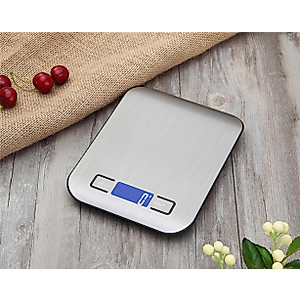 Kitchen Scale 10kg/1g Precision Electronic Food Scale for Cooking and Baking Measuring Tools Stainless Steel Balance LCD Display