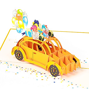 PopLife Yellow Bug 3D Pop Up Card - Happy Birthday Surprise, Congratulations, Thank You, Get Well Soon - for Friends, for Teacher, for Grandkids, for In-Laws