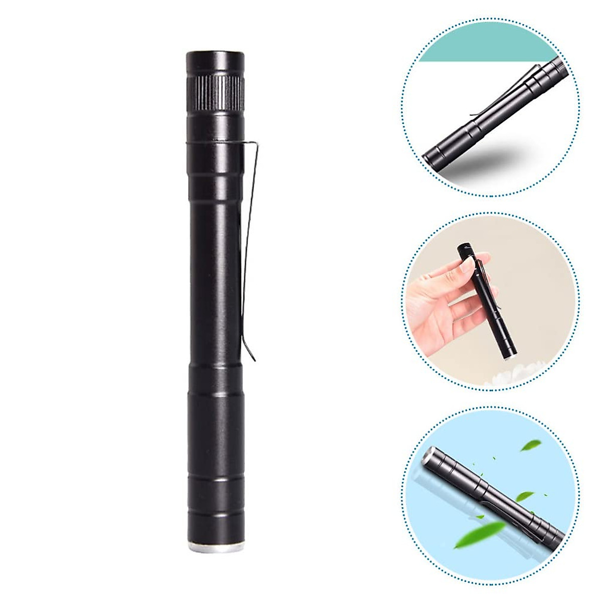 FOMIYES Miniature Torch Pupil Pen Light Pen with Light Rechargeable Flashlight Pen Eye Pen Mini Handheld Torch Mini Light Mechanic Flashlight Medical Aluminum Alloy