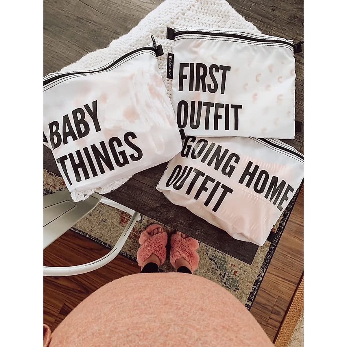 Lucky Love Hospital Bags For Labor and Delivery, Diaper Bag Organizing Pouches and Hospital Bag Essentials For Mom