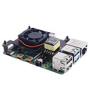 GeeekPi Isolated PoE HAT for Raspberry Pi 4, Support IEEE 802.3af or 802.3at PoE Standard,with Cooling Fan 30x30x7mm for Raspberry Pi 4 Model B / 3B+ 3B Plus